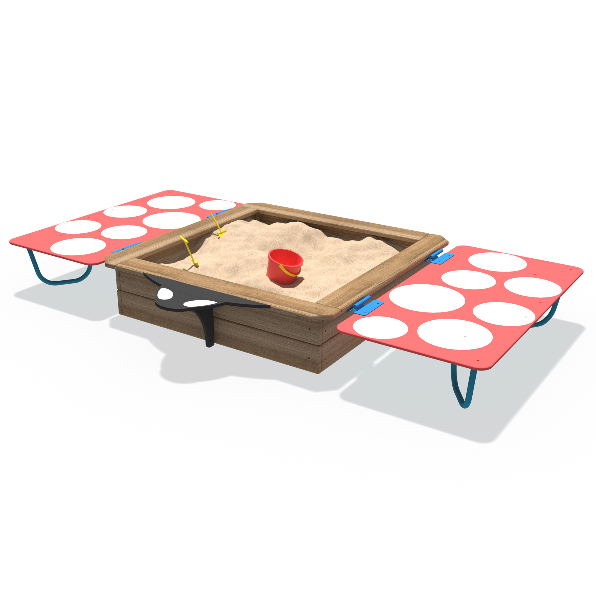 Sandbox with cover “Ladybug” T314-RC - play.interatletika.com