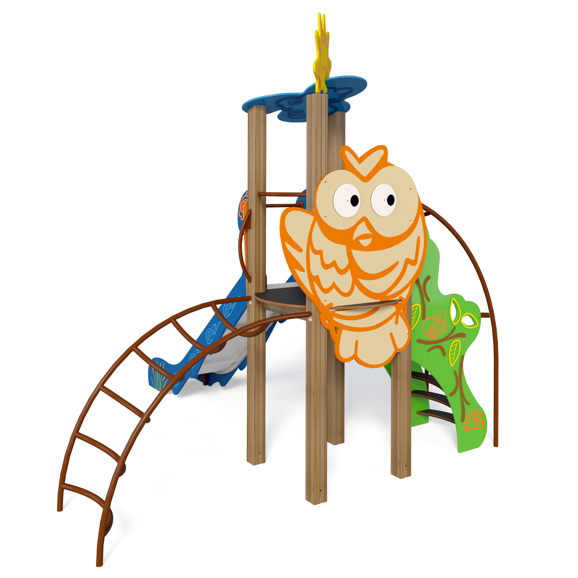 Playground complex «Steamlet» TE701.1 (with steel climber and a ...